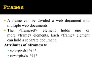 Unit 1part-2 forms & frames | PPT