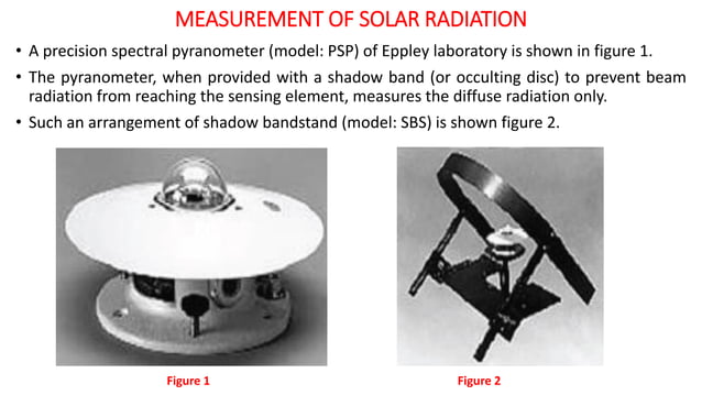 MEASUREMENT OF SOLAR RADIATION BY INSTRUMENTS | PDF
