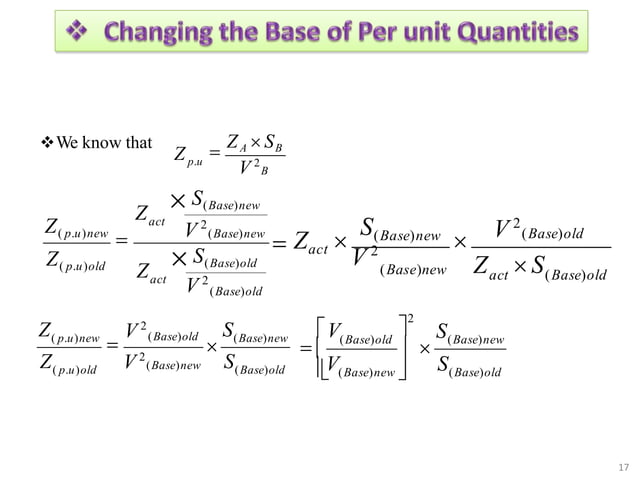 Unit-1 Per Unit System.pptx | Technology & Computing