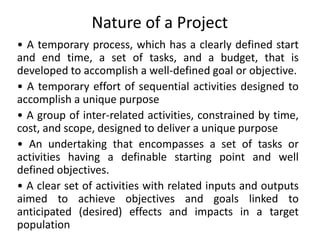 INTRODUCTION TO PROJECT MANAGMENT | PPTX