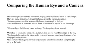 Unit-1 PPT human eys vs camera comparison. | PPTX
