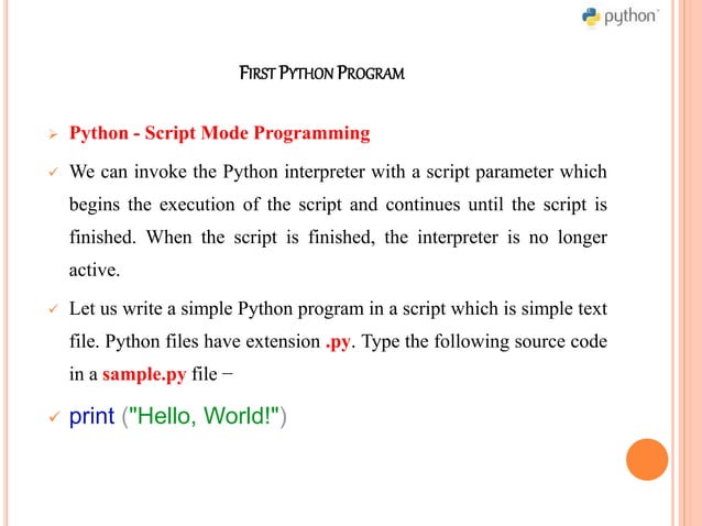 UNIT-1 : 20ACS04 – PROBLEM SOLVING AND PROGRAMMING USING PYTHON | PPTX ...