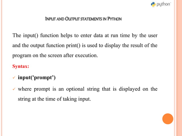 UNIT-1 : 20ACS04 – PROBLEM SOLVING AND PROGRAMMING USING PYTHON | PPTX ...