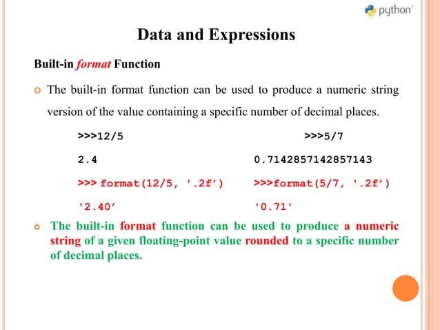 UNIT-1 : 20ACS04 – PROBLEM SOLVING AND PROGRAMMING USING PYTHON | PPTX ...