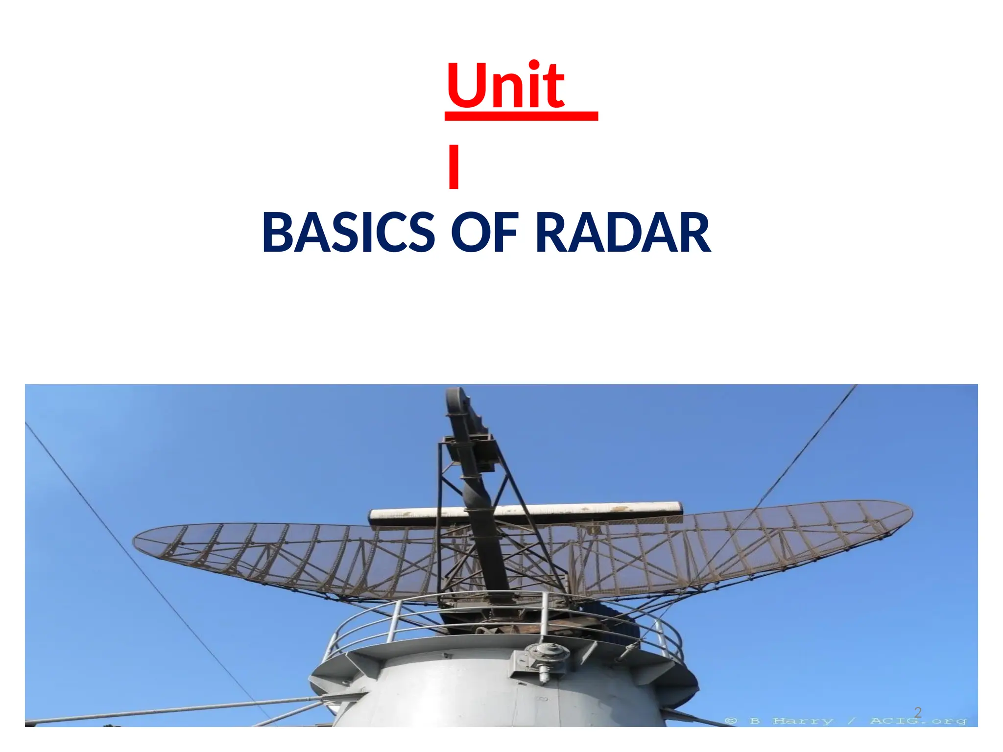 UNIT-1 RADAR -PULSE RADAR OPERATION AND ADVANTAGES | PPT