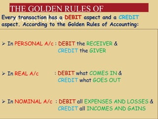 Debtit & Credit Rules | PPTX