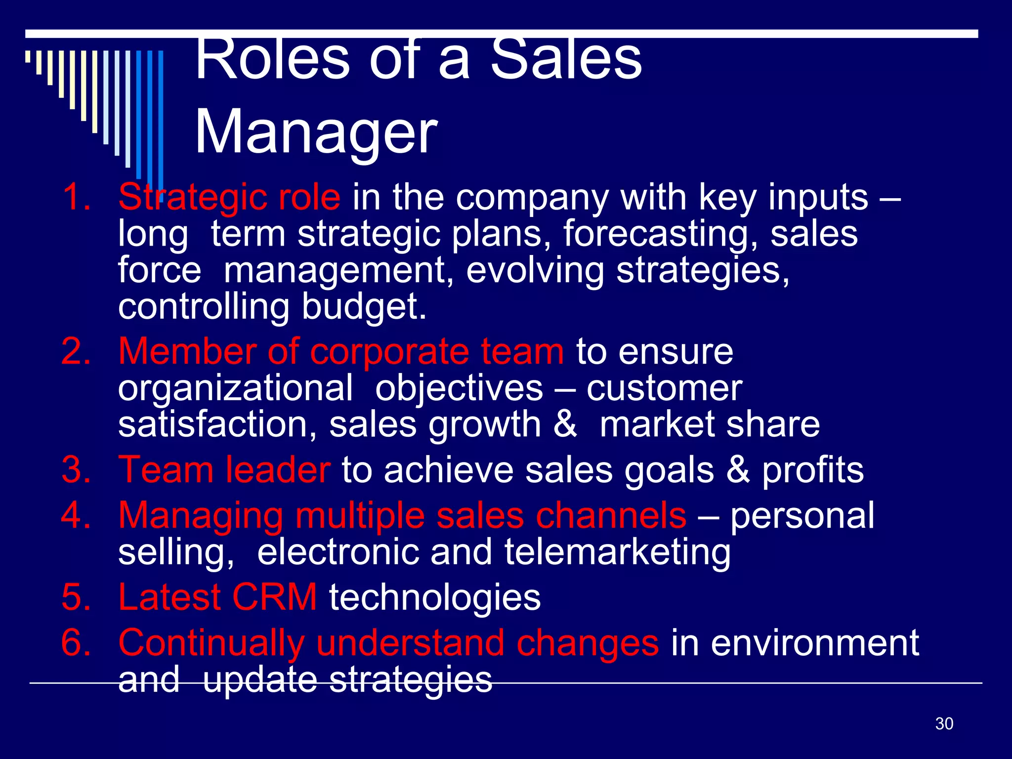 Unit 1 Sales Mgt | PPT