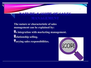 Unit 1 Sales Mgt | PPT