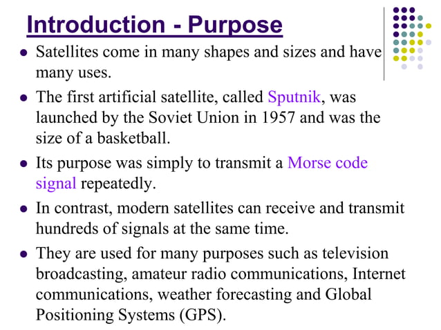 Satellite Communication Unit 1 ppt for ECE | PPT