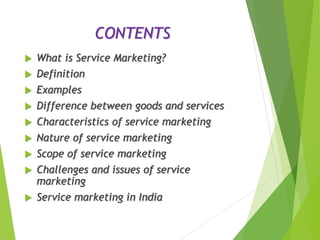 Services Marketing, Skill Based subject , Unit- 1 | PPT