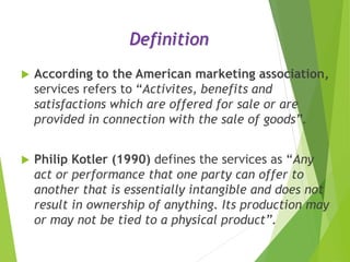 Services Marketing, Skill Based subject , Unit- 1 | PPTX