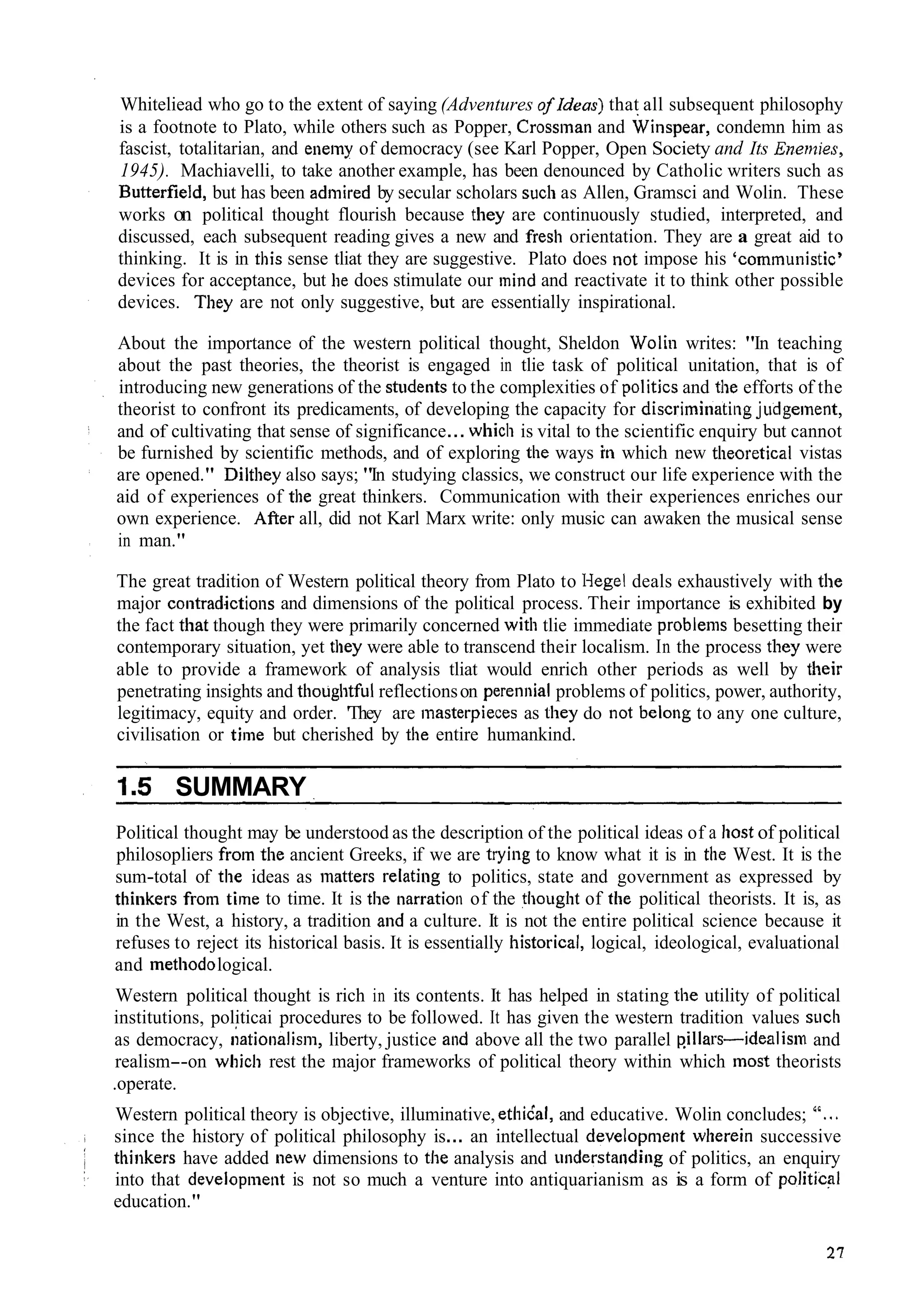 Unit 1 significance of western political thought | PDF
