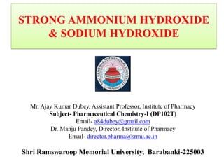 Unit 1 st amm hydroxide, sodium hydroxide | PDF