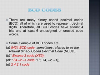 review of number systems and codes | PPTX