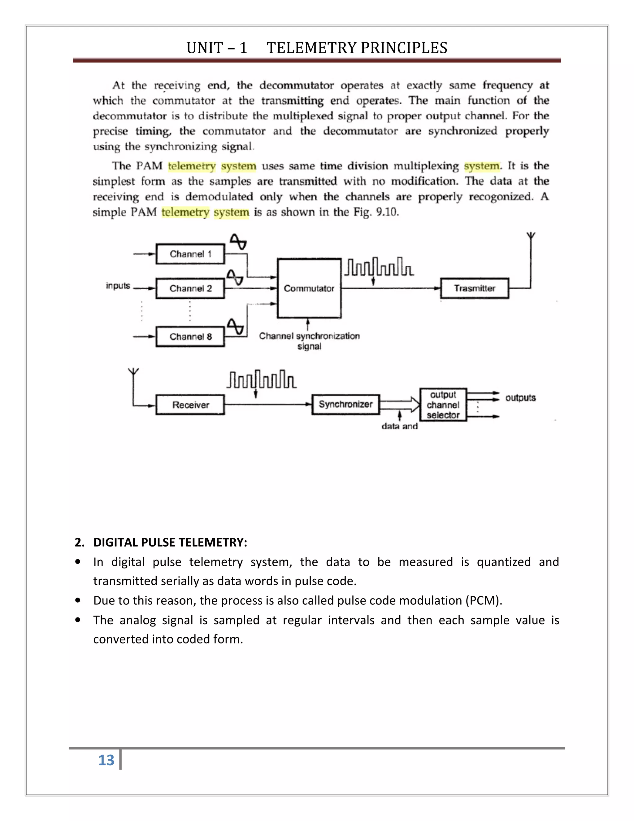 Unit 1 telemetry principles | PDF