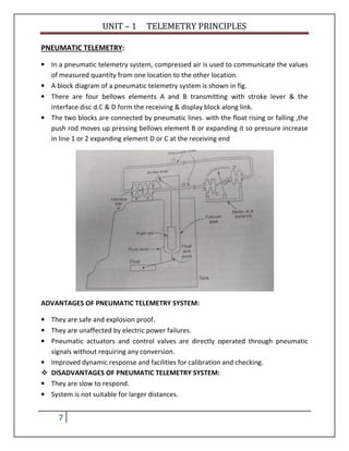 Unit 1 telemetry principles | PDF