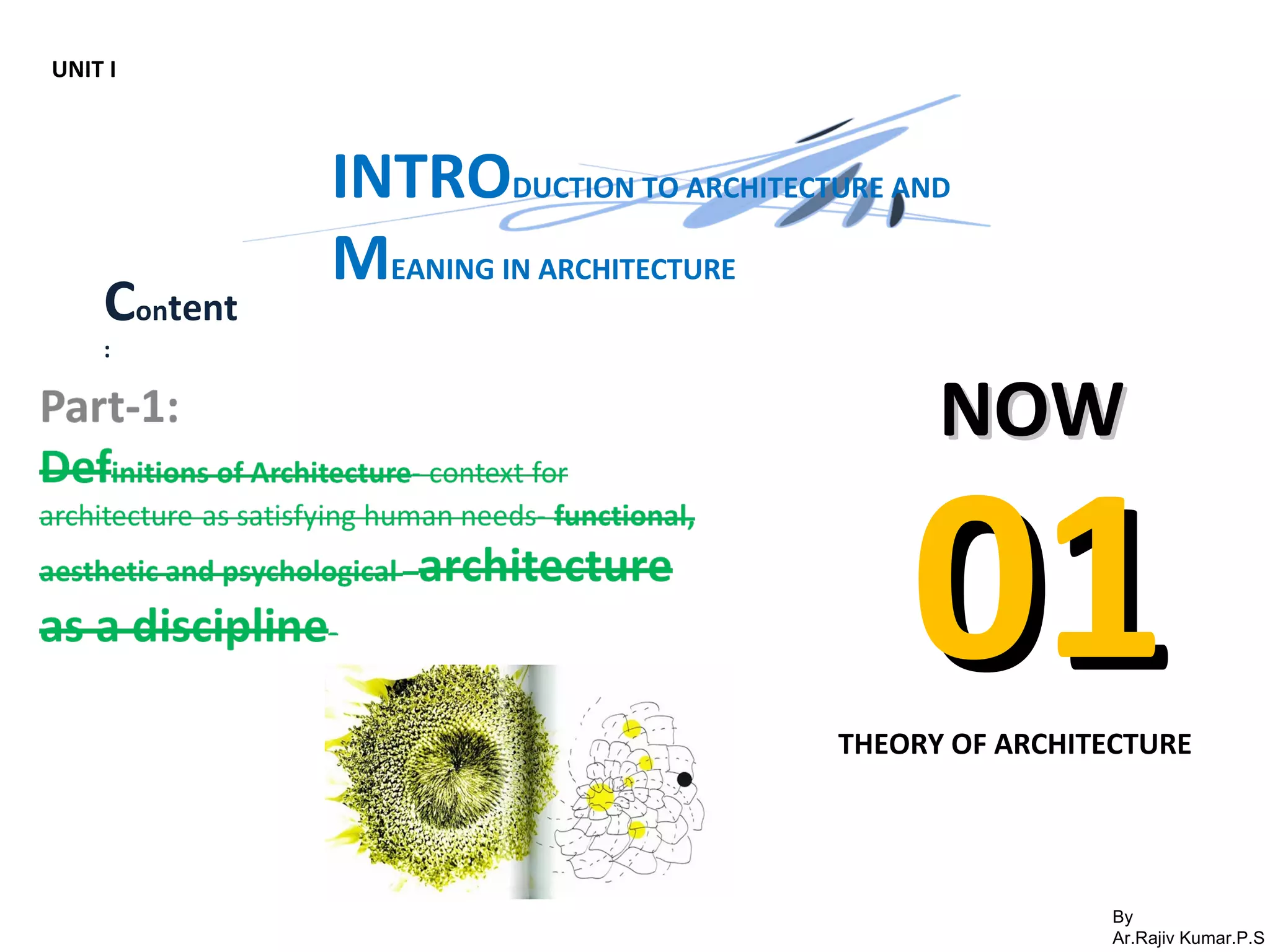 THEORY OF ARCHITECTURE | PPT