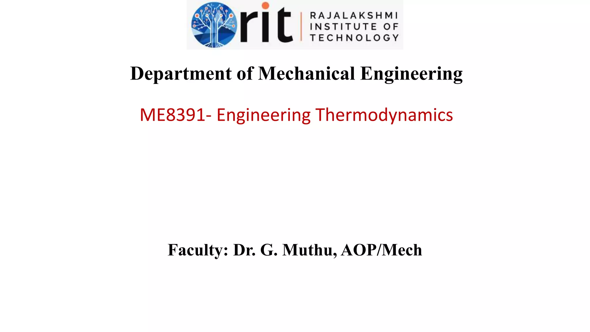 Unit 1 thermodynamic process | PPTX