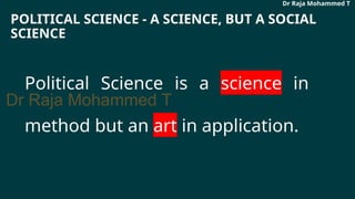 Unit - 1 Understanding Political Science As A Discipline Scope and ...