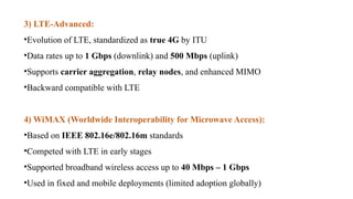 UNIT-1 Wireless communication networking | PPTX