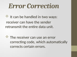 Computer Networks - Error Detection and Correction | PPT
