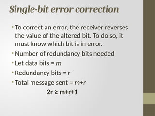 Computer Networks - Error Detection and Correction | PPT