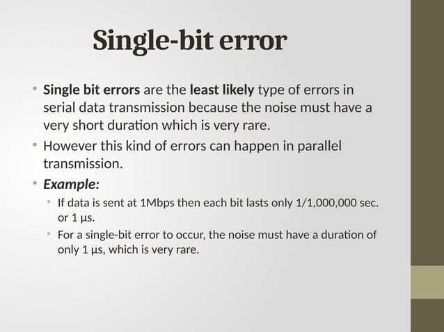 Computer Networks - Error Detection and Correction | PPTX | Computer Networking | Computing