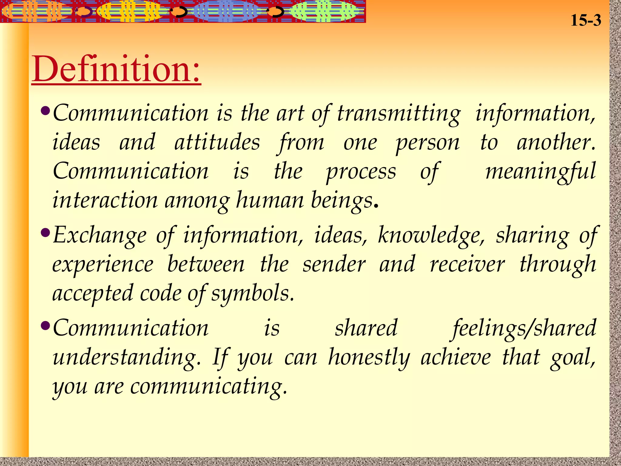 COMMUNICATION PROCESS | PPT