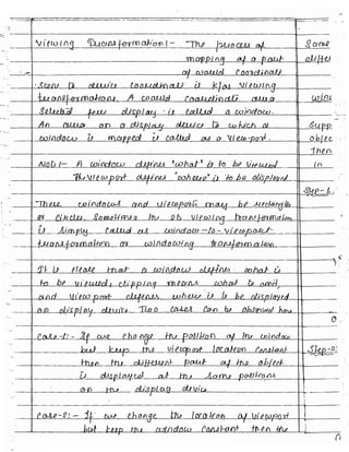 Notes 2D-Transformation Unit 2 Computer graphics | PDF