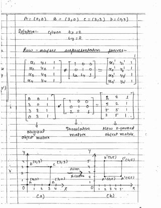Notes 2D-Transformation Unit 2 Computer graphics | PDF