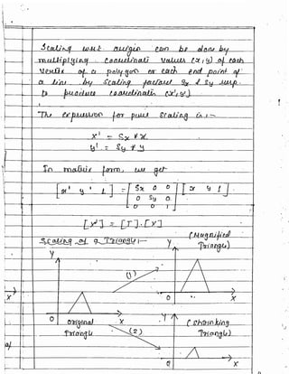 Notes 2D-Transformation Unit 2 Computer graphics | PDF