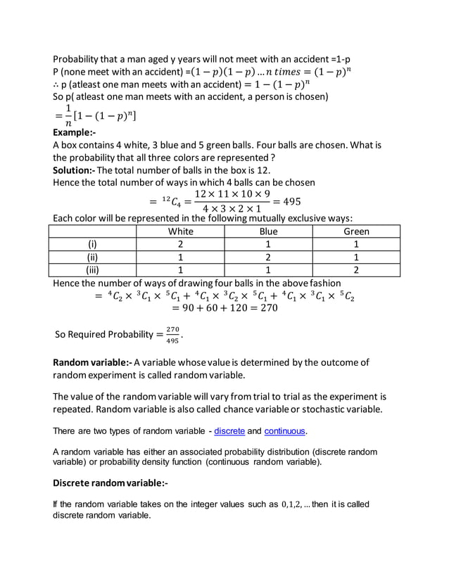 Unit 2 Probability | PDF