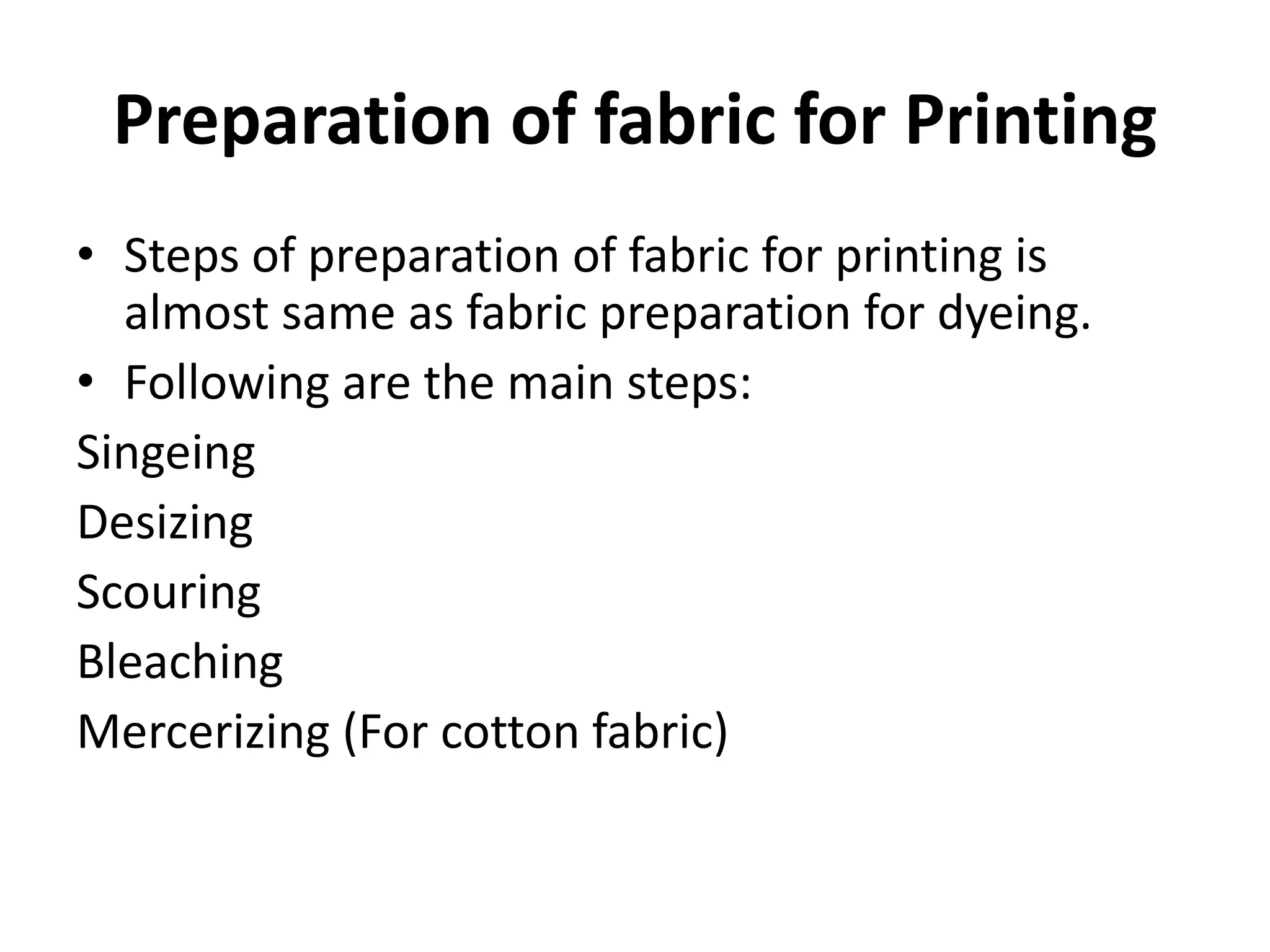prepration of fabric | PPTX