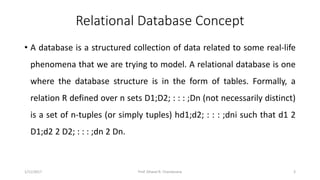 Distributed DBMS - Unit 2 - Overview of RDBMS | PPTX