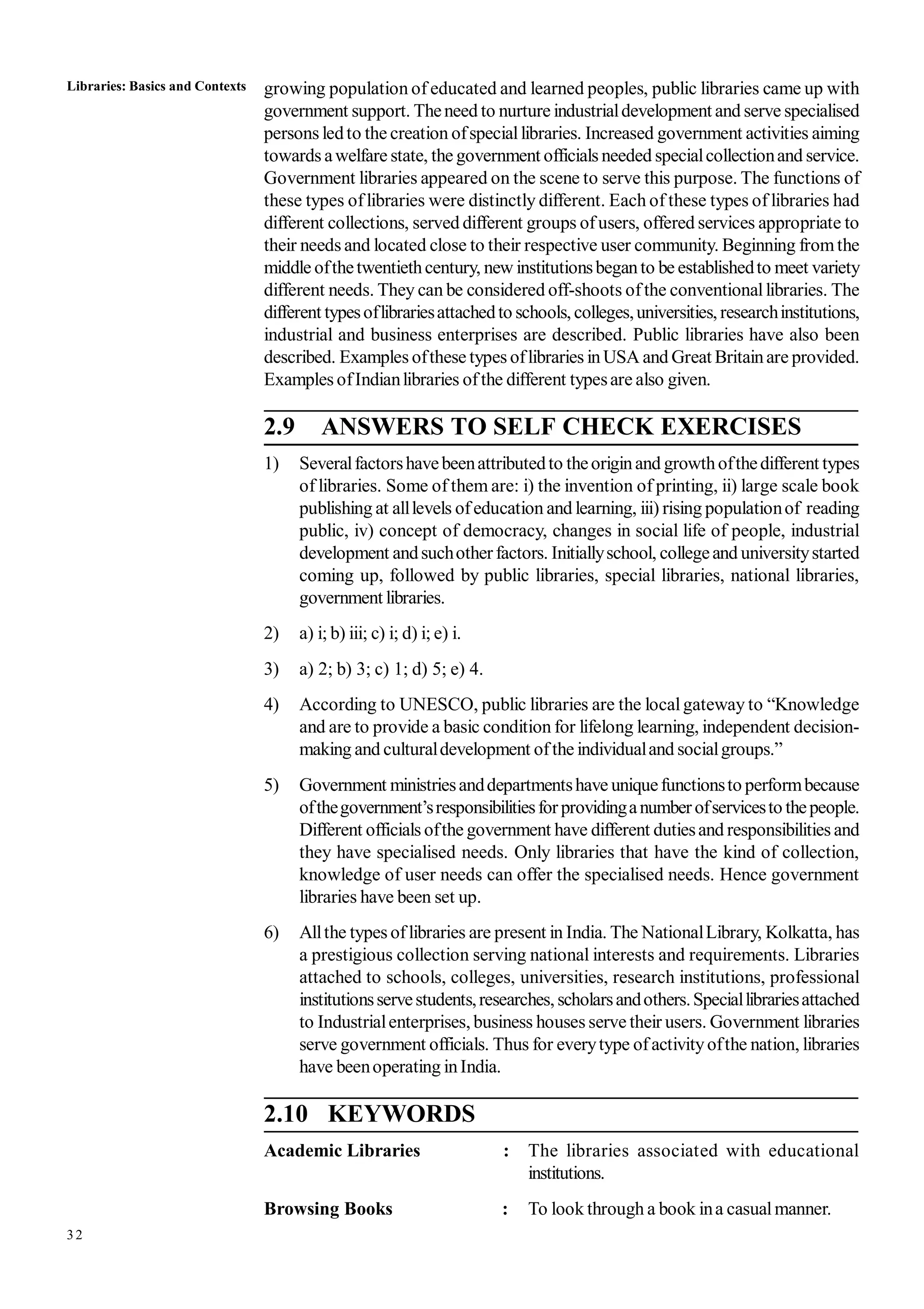 Types of Libraries and their functions | PDF