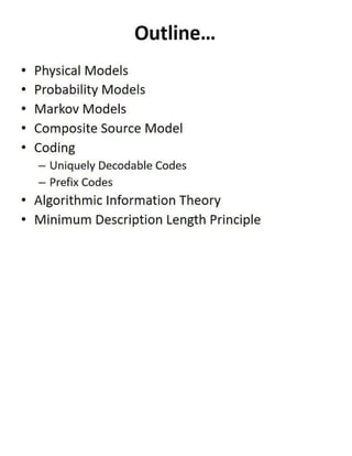 DCDR Unit-2 Mathematical Preliminaries for Lossless Compression Models | PDF