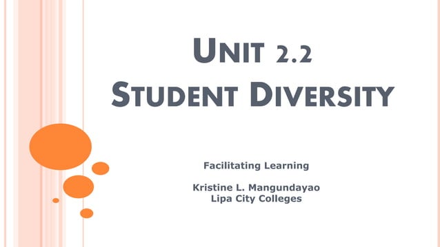 Unit 2.2- Student Diversity | PPTX