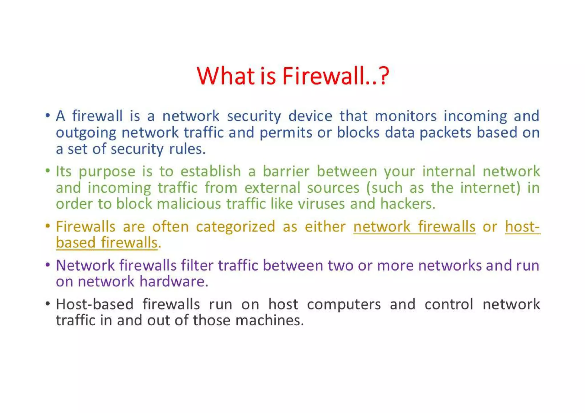 Cyber Security - Unit - 2 - Network Defense tools Firewalls and Packet ...