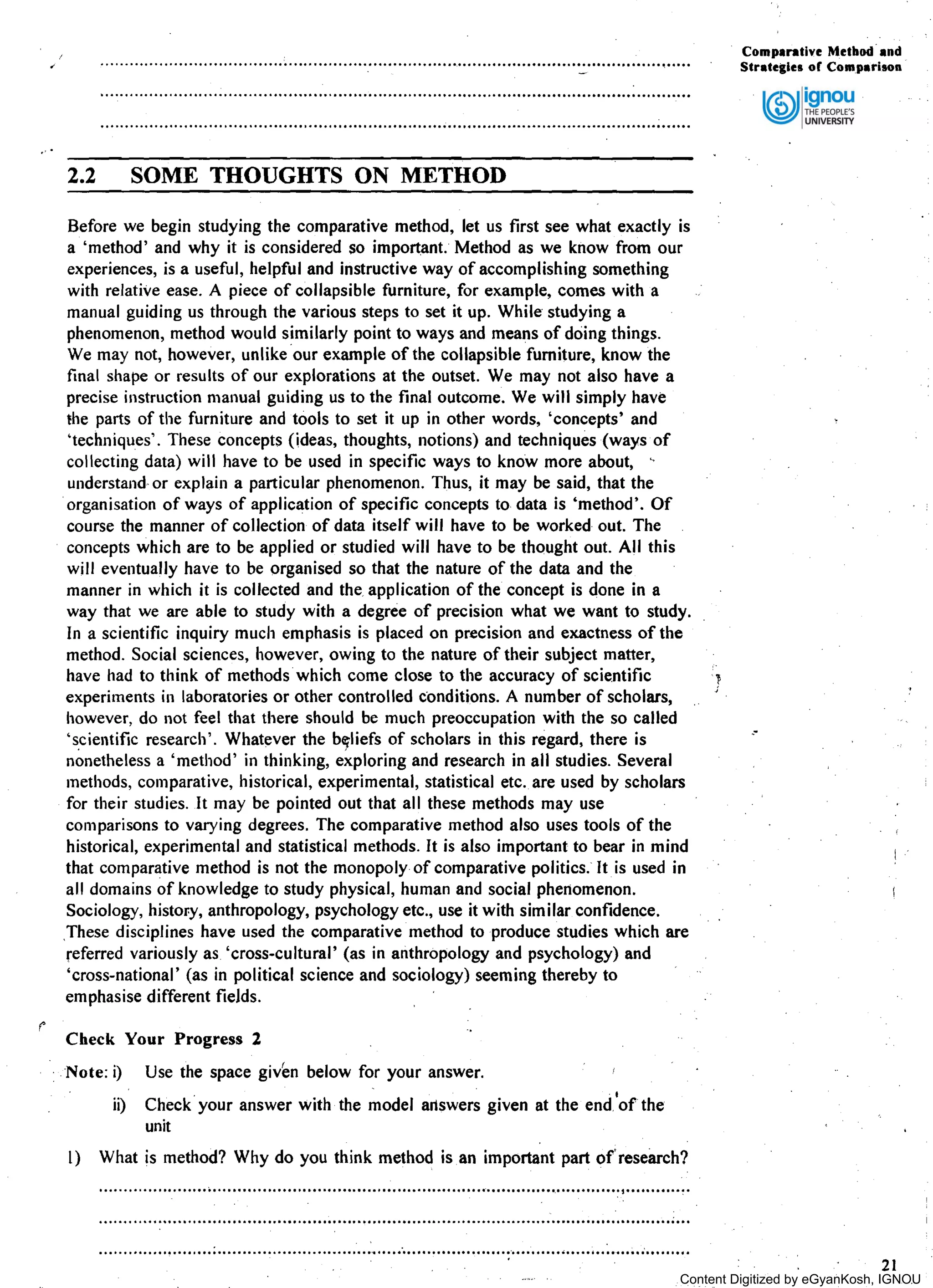 Unit 2 Comparative methods and Approaches | PDF