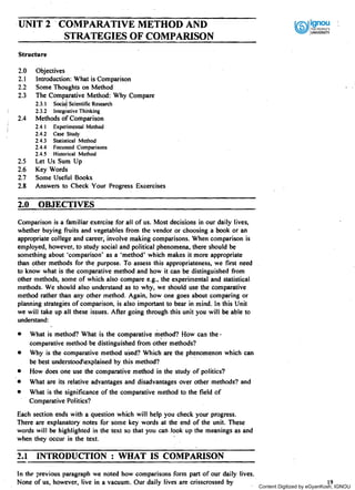 Unit 2 Comparative methods and Approaches | PDF