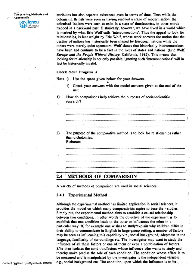Unit 2 Comparative methods and Approaches | PDF | Science