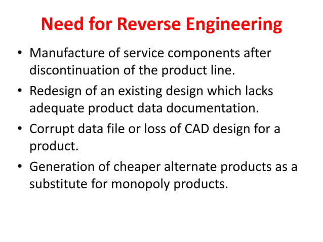 3D PRINTING - REVERSE ENGINEERING | PPT