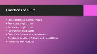 Project Report Preparation, Feasibility study, DICs | PPTX