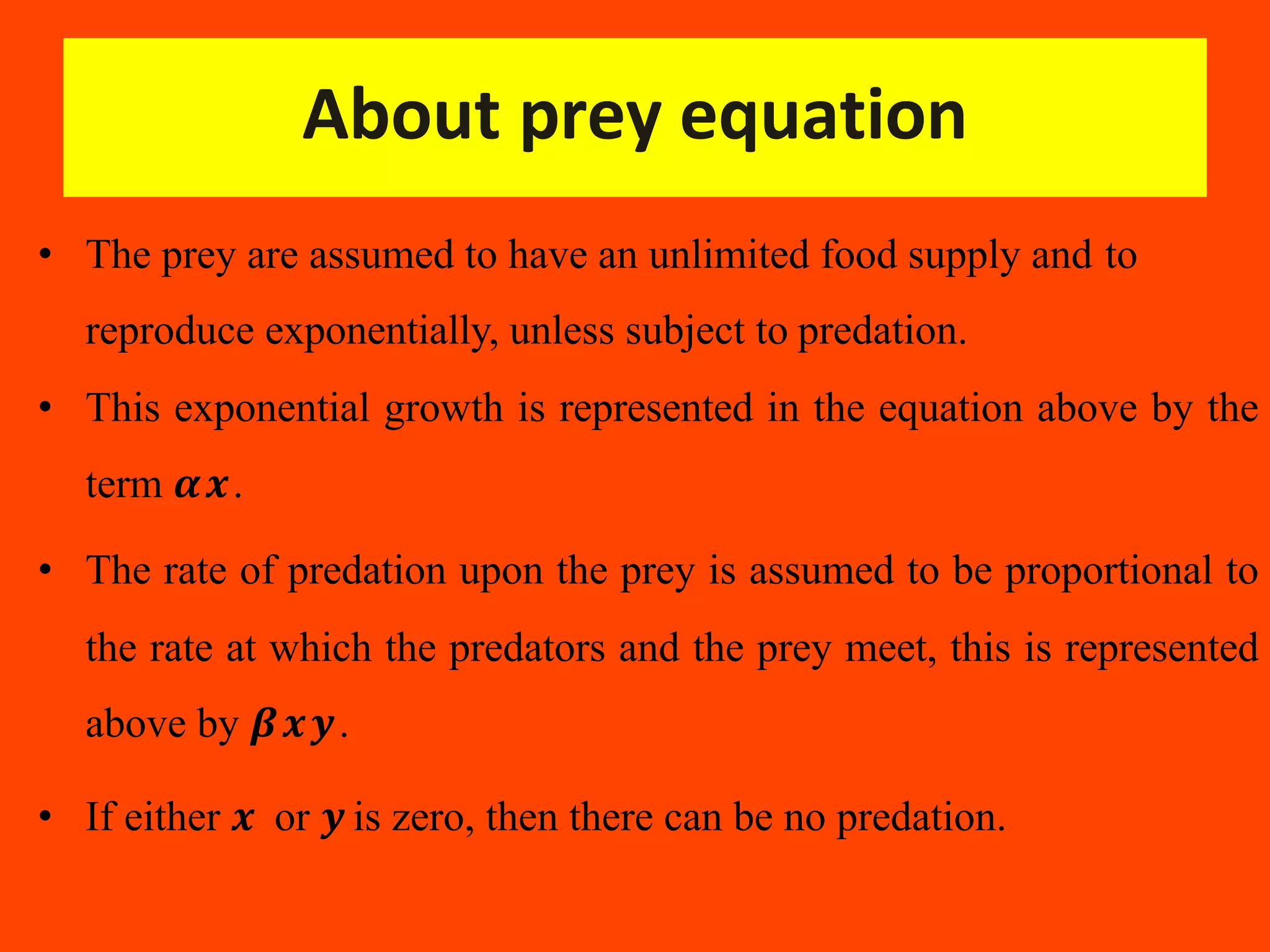 Predator- Prey Models- Lotka Voltera Model, Nicholson- Bailey Model ...