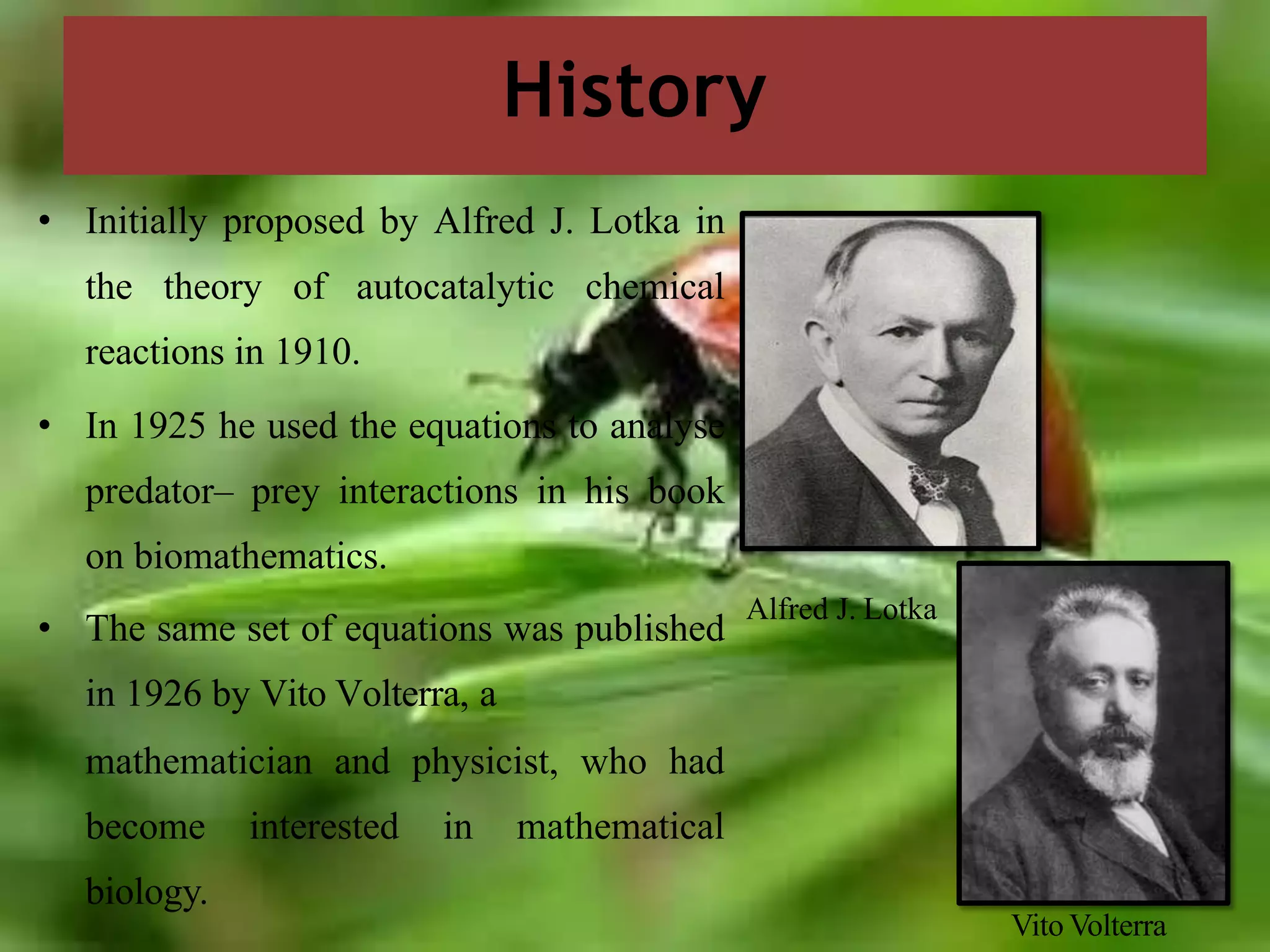 Predator- Prey Models- Lotka Voltera Model, Nicholson- Bailey Model ...