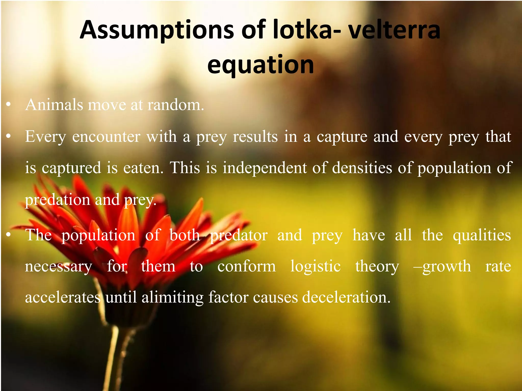 Predator- Prey Models- Lotka Voltera Model, Nicholson- Bailey Model ...