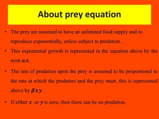 Predator- Prey Models- Lotka Voltera Model, Nicholson- Bailey Model ...