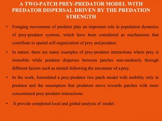Predator- Prey Models- Lotka Voltera Model, Nicholson- Bailey Model ...
