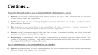 Plagiarism and Academic Integrity | PPTX