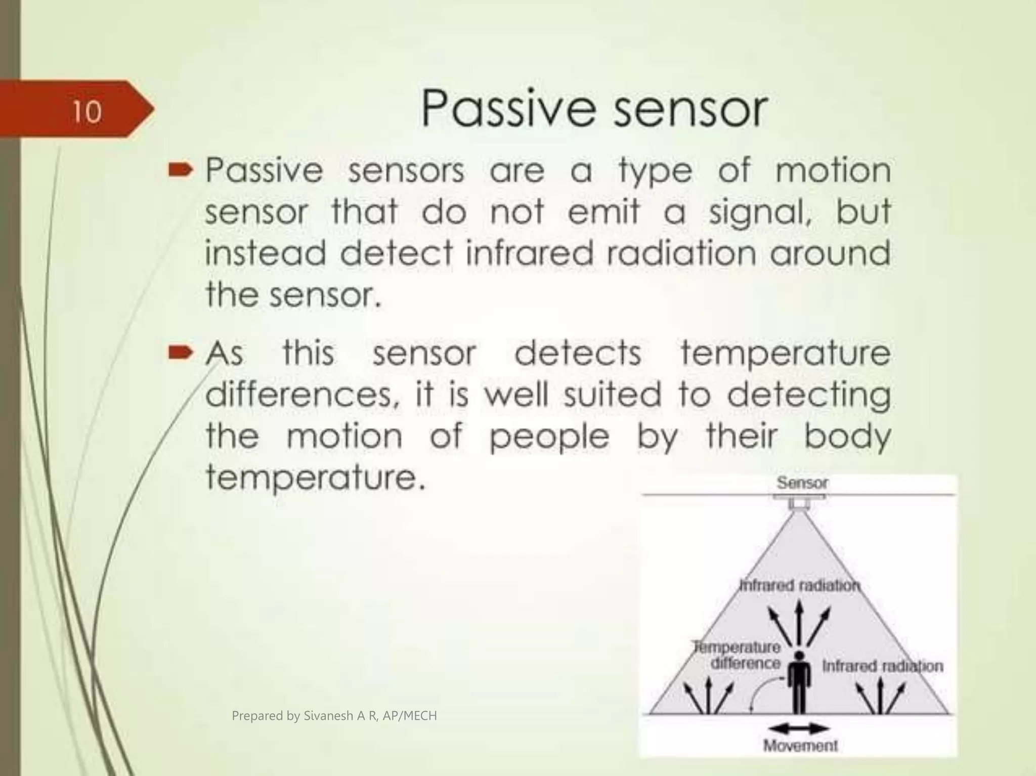 UNIT II - MOTION, PROXIMITY AND RANGING SENSORS | PPTX